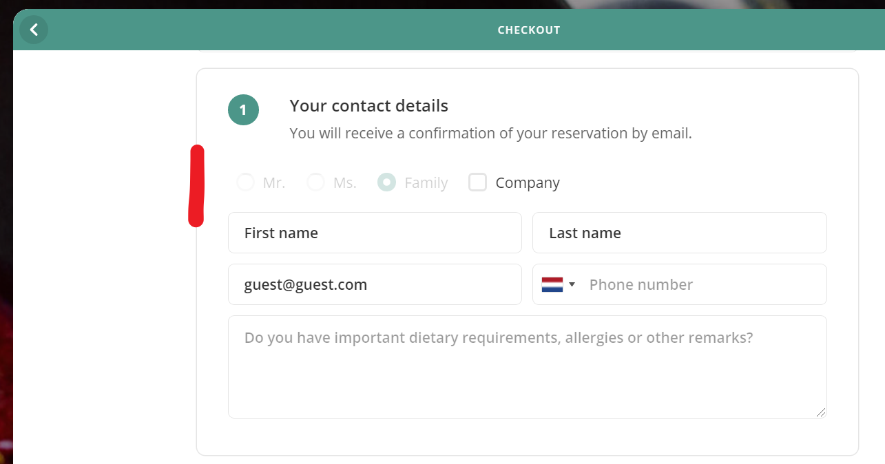 Aanhef verwijderen uit de widget – Formitable