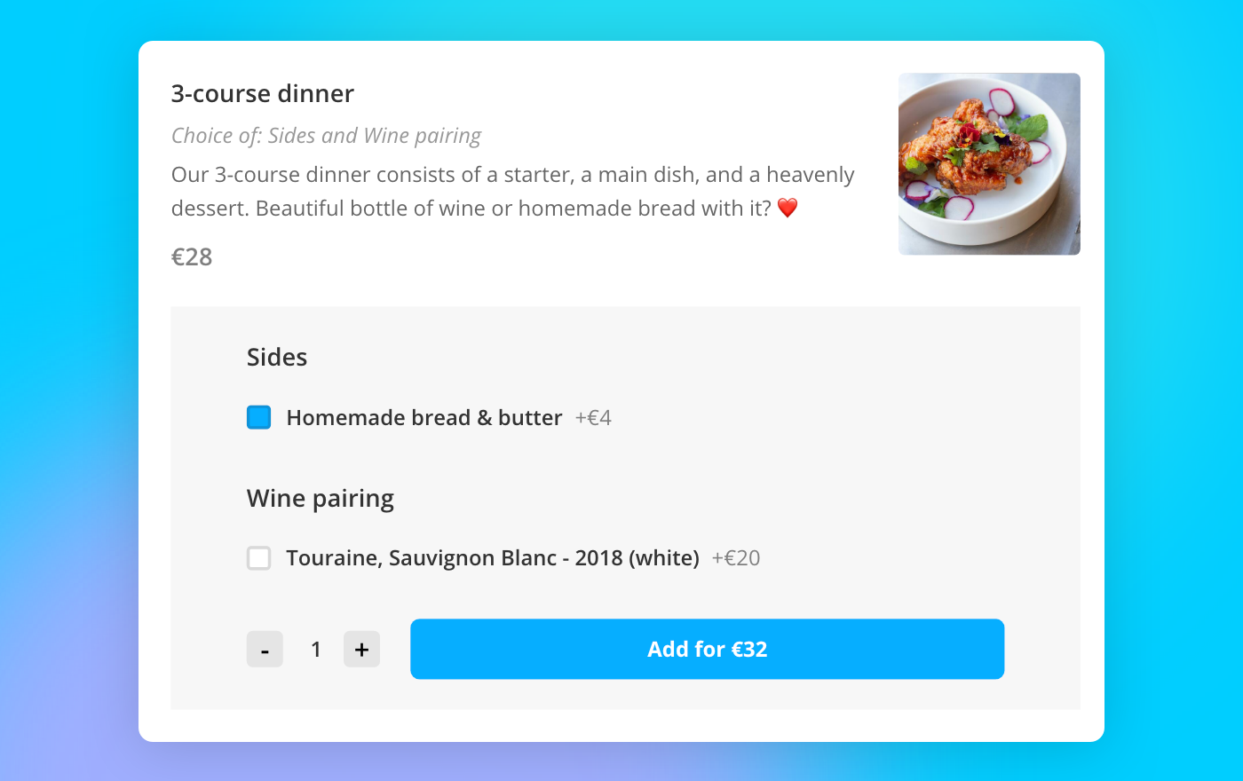 Takeaway: Pick-up and delivery – Formitable