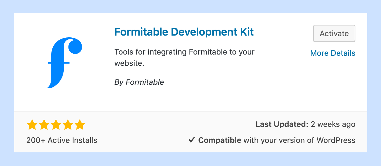 Installeer Formitable op je WordPress website – Formitable